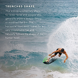 melin Trenches Hydro, Black, Men's Performance Snapback Hats, Water-Resistant Fitted Flat Bill Baseball Caps for Men & Women, Golf, Running, or Workout Hat, Medium-Large