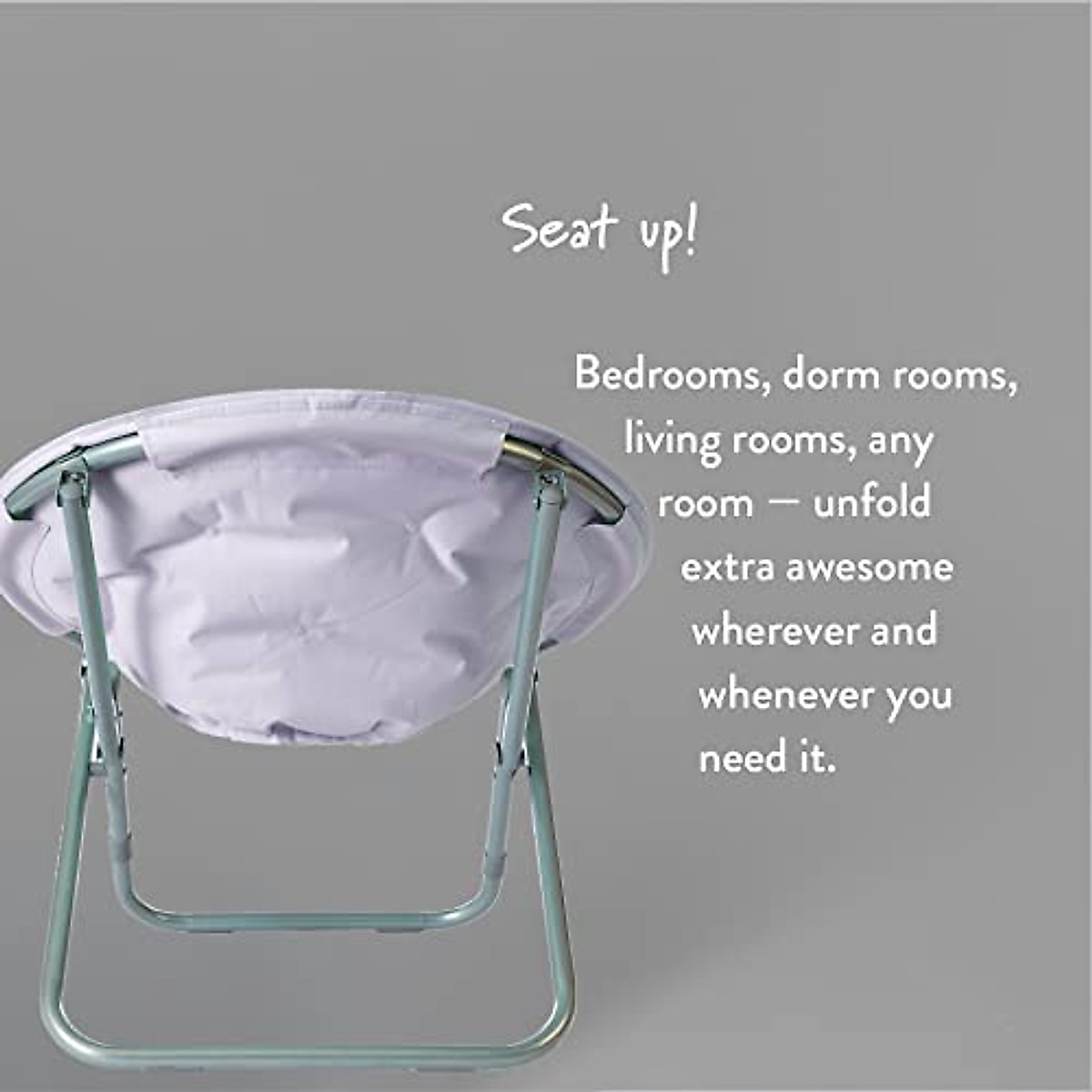 Urban Shop Micromink Foldable Saucer Chair, Lavender