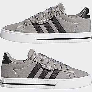 adidas Daily 3.0 Skate Shoe, Dove Grey/Black/White, 4.5 US Unisex Little Kid