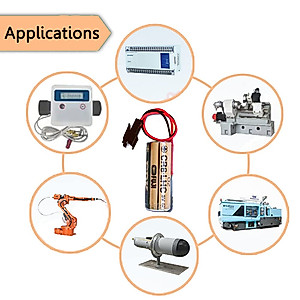 STEPMAX Fuji FDK CR8-LHC Battery, 3V 2600mAh Replacement Lithium Battery for TOTO CR8-LHC TH559EDV410R (Non-Rechargeable) (2 Count)