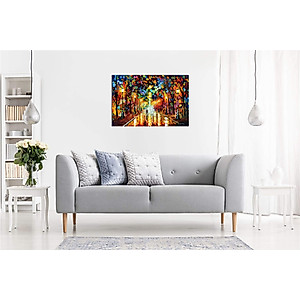 Farewell to Anger by Leonid Afremov Canvas Wall Art Picture Print for Home Decor (24x16)