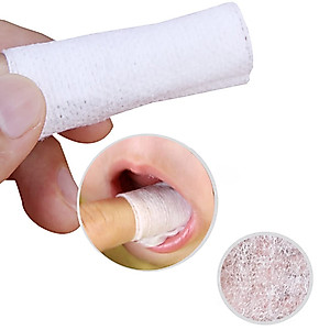 Engjajo 100Pcs Baby Disposable Gauze Toothbrush Teeth Soft Gauze Infant Finger Clean Oral Toothbrush 4 inches