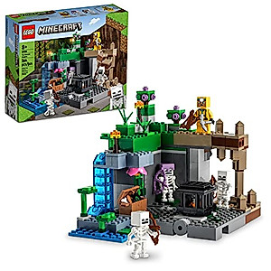 LEGO Minecraft The Skeleton Dungeon Set, 21189 Construction Toy for Kids with Caves, Mobs and Figures with Crossbow Accessories