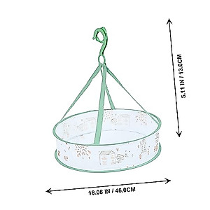 STOBAZA 1pc Clothes Basket Hangers for Clothes Outfit Hangers Makeup Sponges Clothes Dryer Net Mesh Clothes Drying Rack Foldable Sweater Drying Basket Polyester Green Puff Drying Net Flat