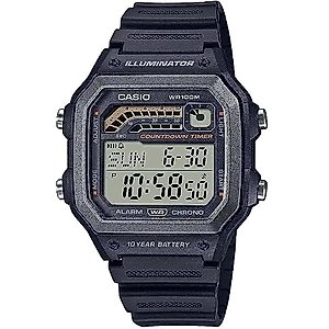 Casio Illuminator 10-Year Battery Countdown Timer Alarm Chronograph Men's Watch WS1600H-1AV