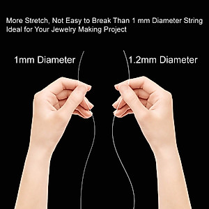 Paxcoo 1.2mm Elastic Stretch String Cord for Jewelry Making Bracelet Beading Thread