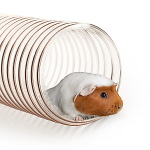 Sasylvia Ferret Thru Way Bunny Tunnel Two Way Rabbit Hideout Long Ferret Tunnel Tube Collapsible Ferret Toys Small Pet Fun Tunnel for Small Animals Guinea Pig Rat Chinchilla