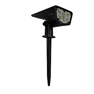 Luma Solar Outdoor Lights 2 Pack | Weatherproof Landscape Lighting with 22 LED Outdoor Lights for Patio, Yard | Garden & Wall Mount | 3 Modes Cool, Warm, Both + Rechargeable All-Night Battery