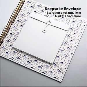 KeaBabies First 5 Years Baby Memory Book Journal & 4-Pack Inkless Hand and Footprint Kit - 90 Pages Hardcover First Year Keepsake Milestone Baby Book for Boys, Girls - Ink Pad for Baby Hand and Footpr