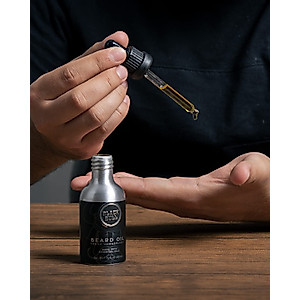 BLACK BULL MEN CARE: Beard Oil, Beard Growth Oil, 100% Natural, made with Essential Oils, Jojoba, Avocado and Menthol, Pack of 2, Beard Products, 40ml