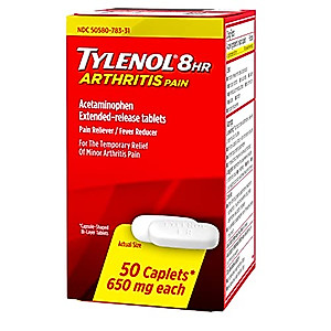Tylenol 8 Hour Arthritis & Joint Pain Acetaminophen Caplets, 50 Count