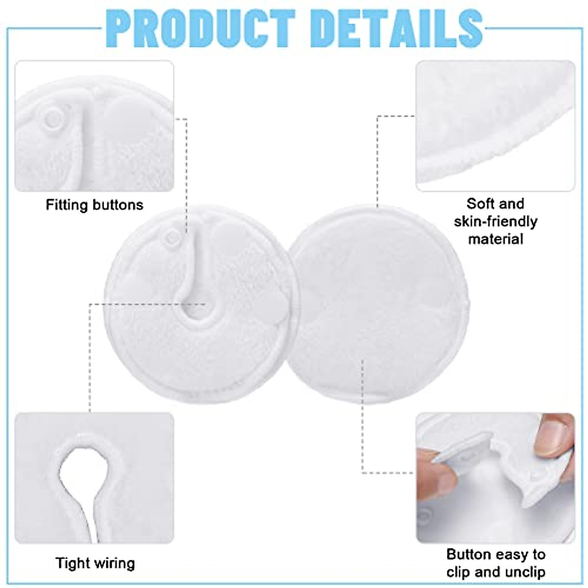 20 Pack Feeding Tube Pads G Tube Button Pad with Cover Reusable Feeding Tube Supplies Cotton Gtube Button Covers Peritoneal Abdominal Dialysis Peg Tube Supplies for Nursing Care, White