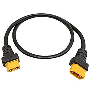 Halokny XT60 Extension Cable 2Feet, XT60 Female to Male Adapter Cable XT60 Cable Wire for RC Battery Pack Solar Generator Portable Power Station and Solar Panel