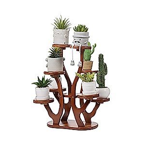 Bamboo 8 Pottred Plant Stand Rack Plant Stand Indoor 4-Tier wrought iron Plant Stand Green Indoor Plant Stand Use Office Home Decor By Plant Stand Indoor bamboo plant stands for indoor plants multiple