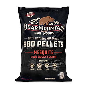 Bear Mountain BBQ FK17 Premium 20 Pounds All Natural Hardwood Mesquite BBQ Hardwood Smoker Pellets for Outdoor Electric Grilling and Smokers (2 Pack)