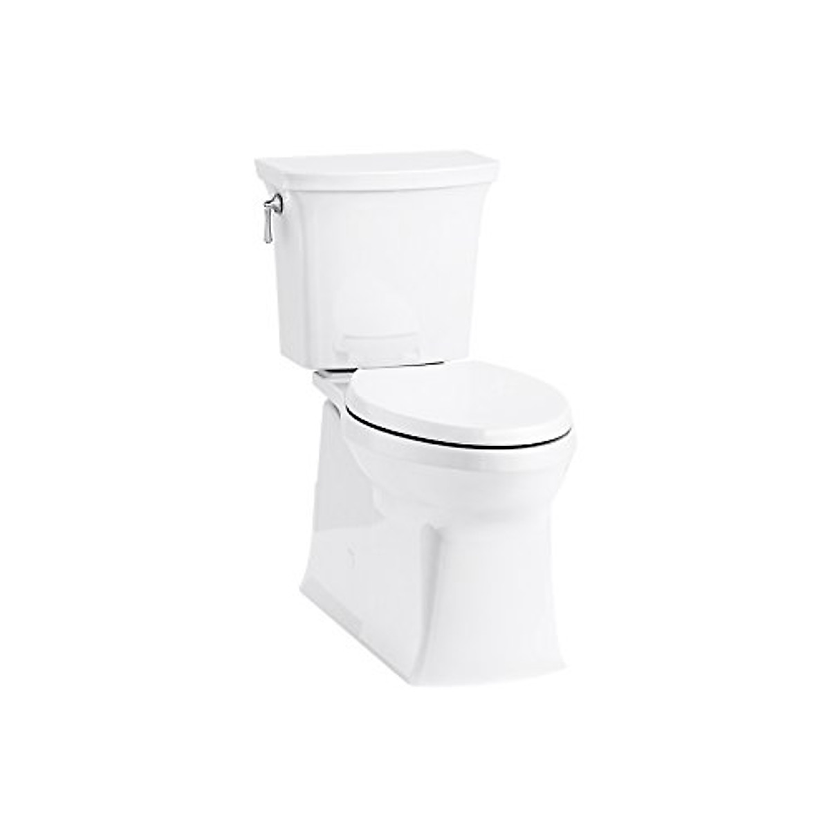 KOHLER 5709-0 Corbelle Two Piece Toilet, White & Fluidmaster 7530 Universal Better Than Wax Toilet Seal, Wax-Free Toilet Bowl Gasket Fits Any Drain