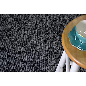 Furnish my Place Modern Indoor/Outdoor Commercial Black Rug, Modern Area Rug, Home Decor Mat, Pet-Friendly Carpet for Living Room, Playroom, Made in USA - 2' x 3' Rectangle