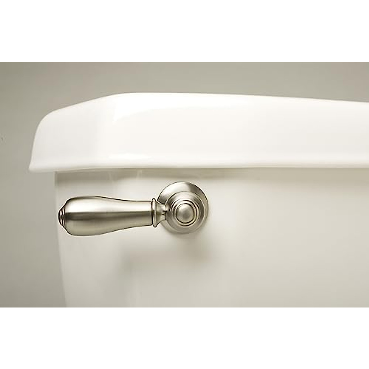 Plumb Pak PP836-71BNL Universal Fit Toilet Handle Tank Flush Lever, Decorative Faucet Style for Front, Side, or Angle Mount, Brushed Nickel