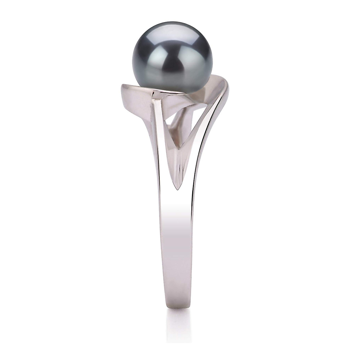 Clare Black 6-7mm AAA Quality Freshwater 925 Sterling Silver Cultured Pearl Ring For Women - Size-9