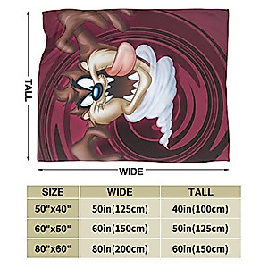 Taz-Mania Blanket Super Soft Throw Blankets for Sofa Bedding Living Kids Adults 80"X60" Inch