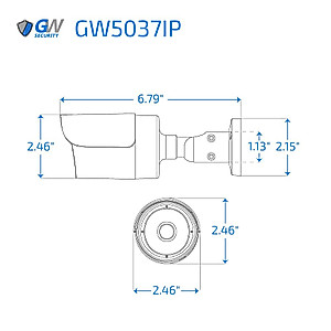 GW Security 5MP IP PoE Outdoor Indoor Security Camera (GW5037IP)