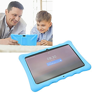 Kids Tablet, 10.1 Inch Android 10 Tablet PC, 2GB RAM 32GB ROM, IPS Touchscreen, Quad Core CPU, Dual Camera, Bluetooth, WiFi, Parental Control, Toddler Tablet with Shockproof Case (Blue)