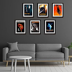 DIANYING Horror Movie Poster - Set of 6 Canvas Halloween Poster Scream Poster for Bedroom Living Room Dorm 8X10'' Unframed Halloween Kills Poster Pack Gift for Fans of Michael, 8 x 10 Inch