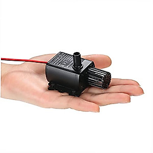 Water Pump Aquarium, Submersible Water Pump, DC 12V 5W, Mini quiet Pump for Pond Aquarium Fish Tank, 280L/H, Lift 300cm