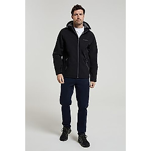 Mountain Warehouse Exodus Mens Showerproof Softshell Black Medium