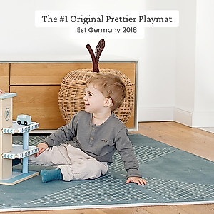 Toddlekind Playmat - Premium Foam Playmat, 4 x 6 feet, 6 Tile Extra Thick Foam Floor Puzzle Mat for Babies/Toddlers Stylish, Non-Toxic, Odorless. Perfect for Tummy Time, Crawling, and Play. Ideal for Nursery and Playroom. 0m+ (Green/Blue)