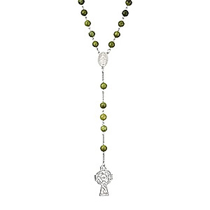 Biddy Murphy Connemara Marble Celtic Cross Rosary Beads Handcrafted in Ireland