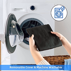 Marwood Under Door Draft Stopper 30-38" Adjustable Wind Stopper for Door & Window, Foam Door Sweep Air & Noise Blocker for Bottom of Doors Double Side Seal - Black