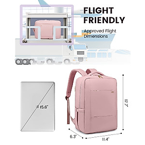 LOVEVOOK Laptop Backpack for Women & Men, Unisex 17 inch Waterproof Travel Backpack, Smart Work Backpack Casual Daypack with USB Charging Port, Computer Backpack for Business