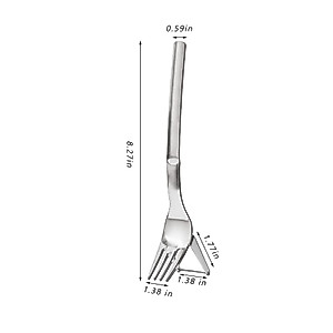 2 in 1 Fruit Fork, Stainless Steel Watermelon Fork Slicer, Durable Watermelon Forks, Fruit Knife Cutting Tool, for Kitchen Party Camping, Sliver