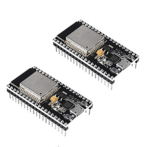 Diitao 2PCS ESP32 ESP32S ESP-WROOM-32 Development Board,NodeMCU 2.4GHz Dual-Core WLAN WiFi +Bluetooth 2 Function Microcontroller (ESP32 38PIN)