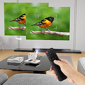 ONE·MIX 2023 Upgraded Mini Projector with WiFi and Bluetooth, Indoor Video Projector Home Theater HD 1080P, portable Outdoor Movie Projector for HDMI/USB/Smarphone/Laptop/PS5