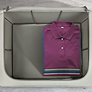 Jumbo Storage Bins with Metal Frame - Stackable & Foldable Clothes Organizer Bags - Oxford Fabric Storage Containers with Large Clear Window & Carry Handles, Organization for Bedding, Linen, Clothes & More