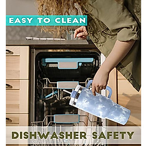 40 oz Tumbler with Handle and Straw Lid,Stainless Steel Travel Mug Water Bottle Cup,Reusable Insulated Vacuum splashproof Cup,for Car,Home,Office,Gifts