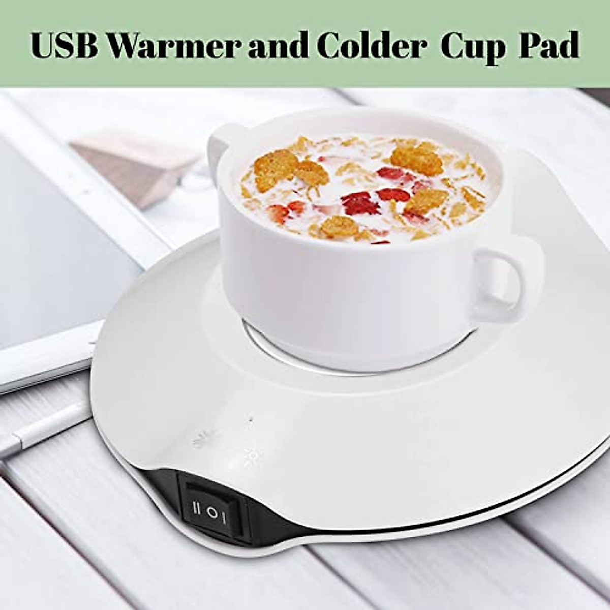 USB Cup Heater Cooler Plate Cup Warmer and Colder Beverage Mug Mat Office Tea Coffee Heater Pad for Coffee Tea Cola Cans Drinks
