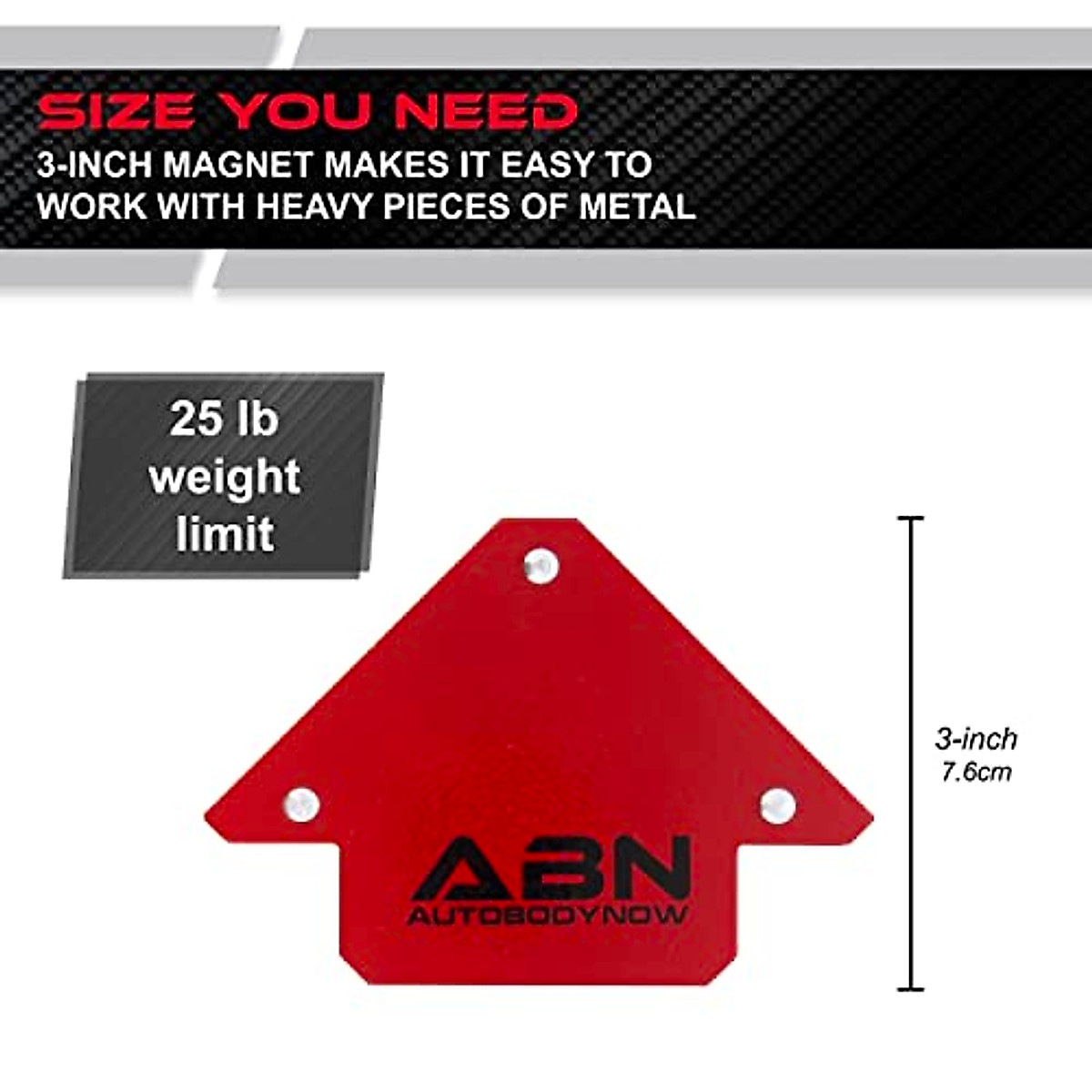 ABN Arrow Welding Magnet Fabrication Holder - 25lb Strong Positioning Square Welding Table Magnet Clamp for 45, 90, 135 Degree Angles