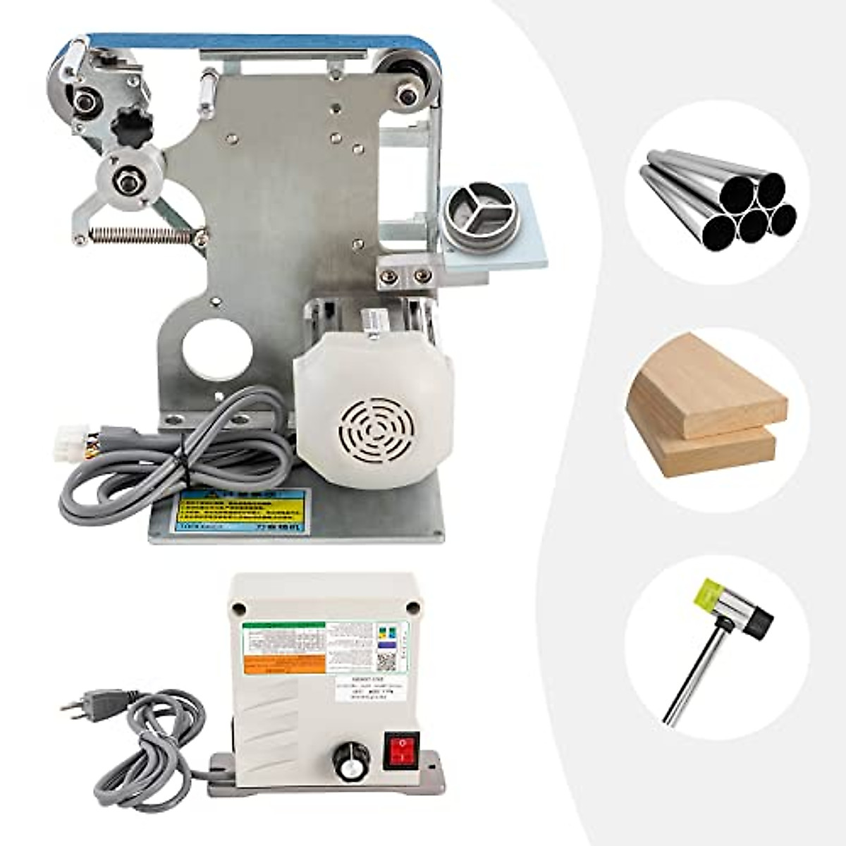 ONENUSYON Grinding Machine Belt Sander 0.55 KW 110V 6000 r/min 3Nm Torque for Wood Metal