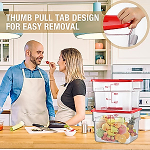 Baderke 2 Pcs Lids for Square Commercial Food Storage Containers Polycarbonate Lids(Only Lids) food Storage Containers for Commercial Kitchen Dough Marinating Meat