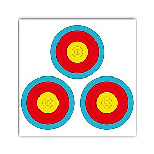 THREE ARCHERS 3 SPOT Vegas Targets Face 30pcs Archery Targets Official Vegas Paper Indoor & Outdoor