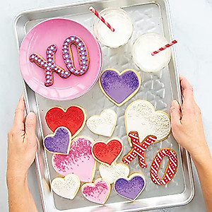 Nordic Ware Heart Embossed Half Sheet, Silver