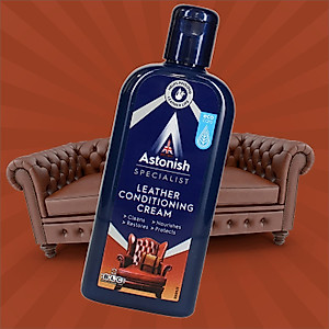 Astonish Specialist Furniture and Carpet Cleaner Bundle - Includes Carpet, Chair and Upholstery Deep Cleaning Fabric Spray (750ml) & Leather Conditioning Cream for Leather Goods and Furniture (250ml)