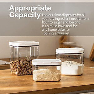 Pet Food Container 5 lbs – Dog/Cat Food Storage Container with Lids BPA Free, 5 lbs Rice/Flour Storage Dispenser for Cereal & Garin, White