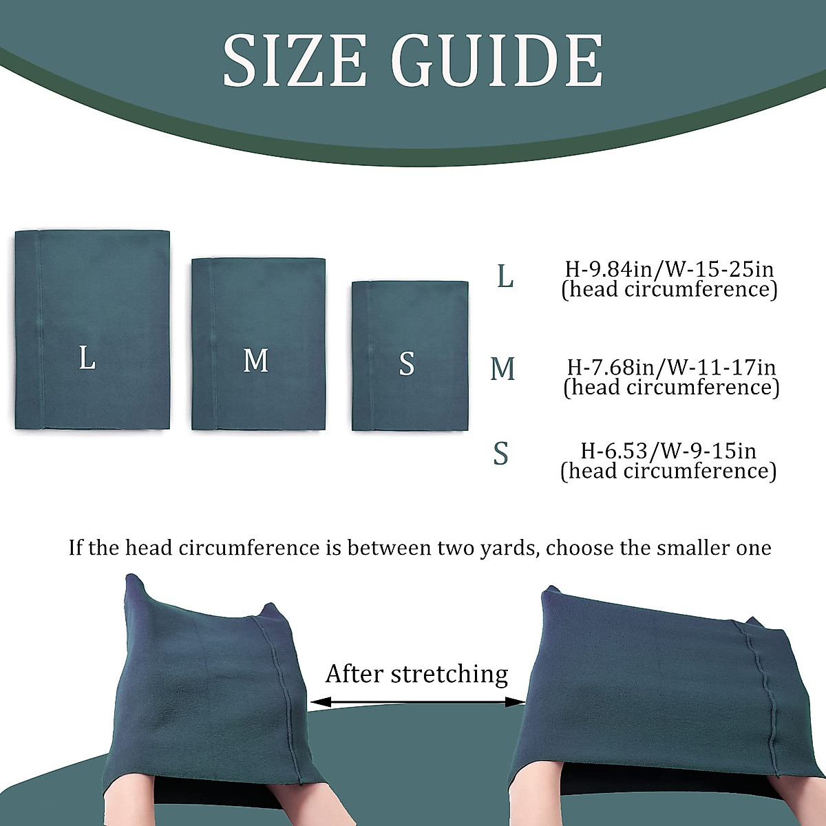 Dog Warm Neck & Quiet Ear Covers for Ear Protection, Calming Ear Muffs for Dogs/Cats - Hood for Anxiety Relief/Calming/Warm/ (Blue M)