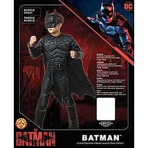 Rubies DC Comics The Batman Movie Deluxe Boy's Batman Costume for Themed Parties and Halloween, Small