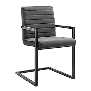 Modway Savoy Performance Velvet Dining Chair Set of 2, Gray