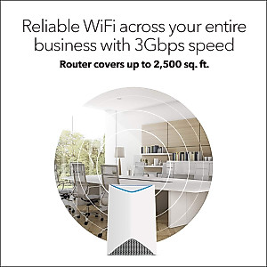 NETGEAR Orbi Pro Tri-Band WiFi Router for Business with 3Gbps speed (SRR60) | 1 router covers up to 2,500 sq. ft. | Expandable as your business grows | Insight Cloud Management (Renewed)